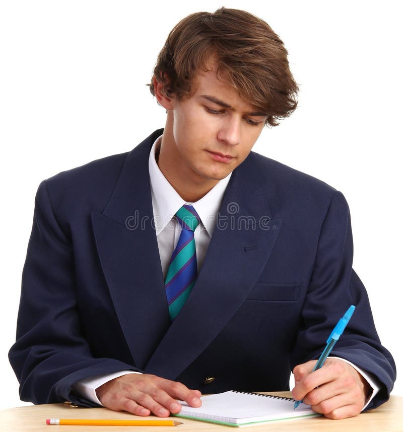 Young man writing a letter stock photo. Image of shirt - 21489548