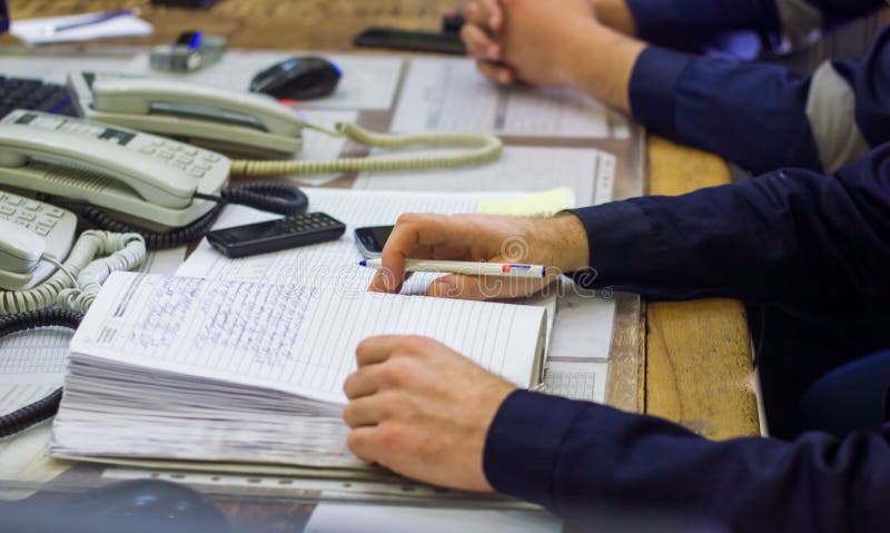 Man Writing in a Book, Man Writing in a Notebook Stock Photo - Image of ...