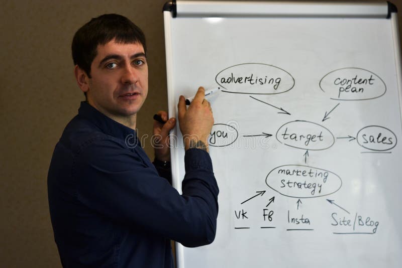 Man writing scheme website stock photo. Image of concept - 33093116