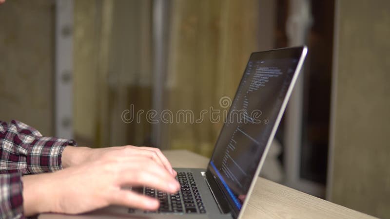 Process of C coding stock video. Video of shadow, programming - 76312341