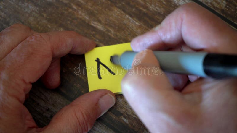 Man Writing NO on Post-it or Paper Stock Footage - Video of negative ...