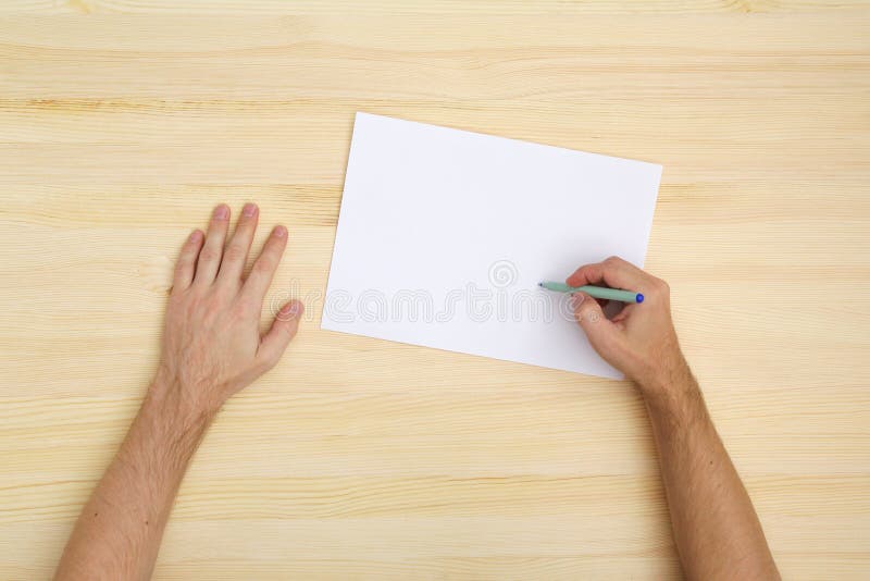 Man writing on the paper stock photo. Image of contract - 24459070