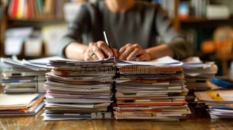 Man Writing on Paper at Table Stock Photo - Image of notes, lifestyle ...