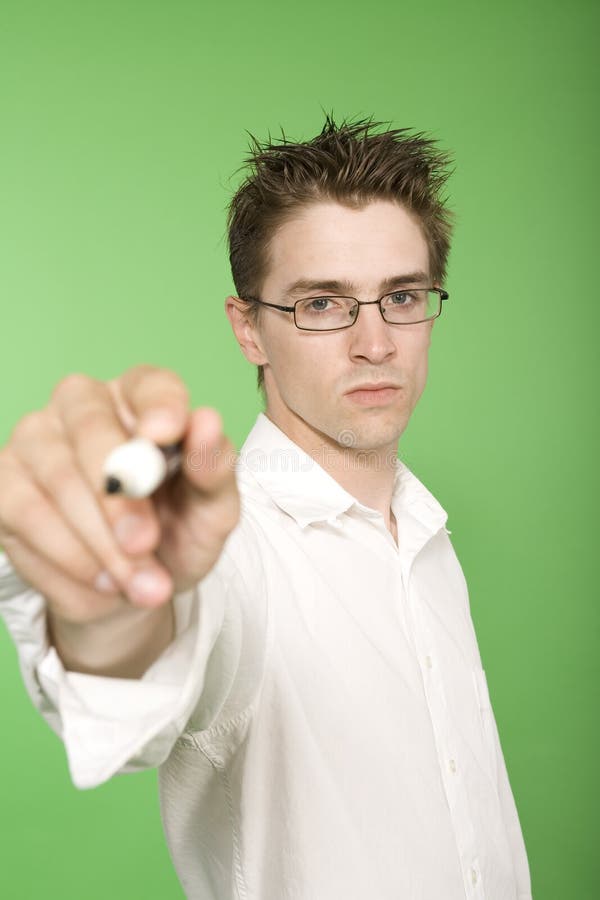 Man writing with pen stock image. Image of high, isolation - 6869607