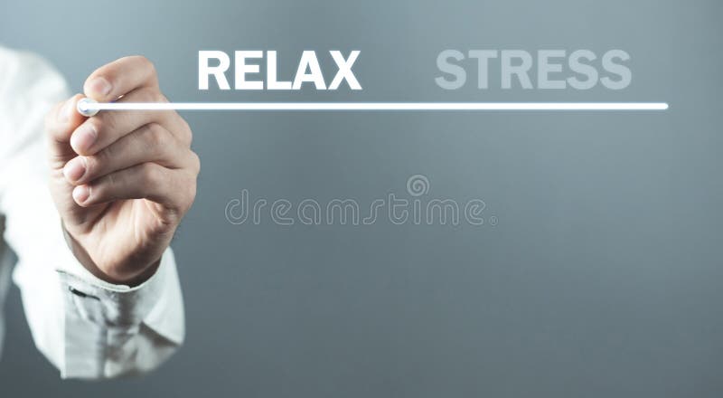 Man Writing Screen. Relax - Stress Stock Photo - Image of positive ...