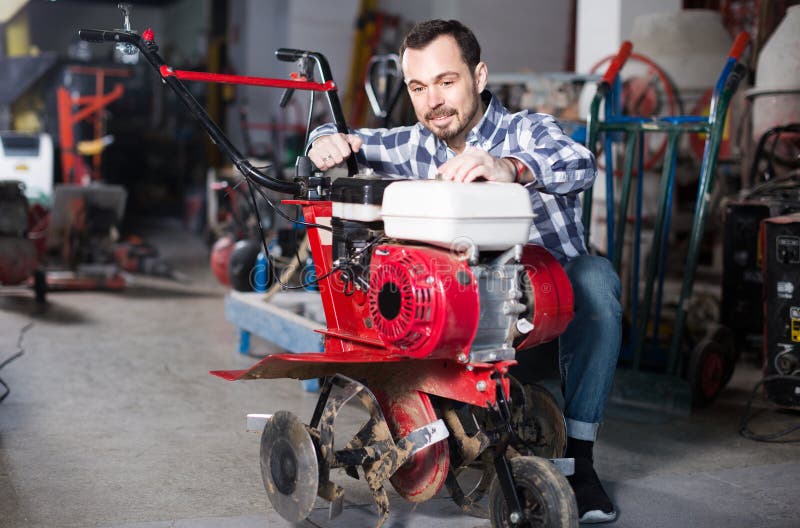Man 20-29 Years Old is Starting To Work with Plough Stock Photo - Image ...