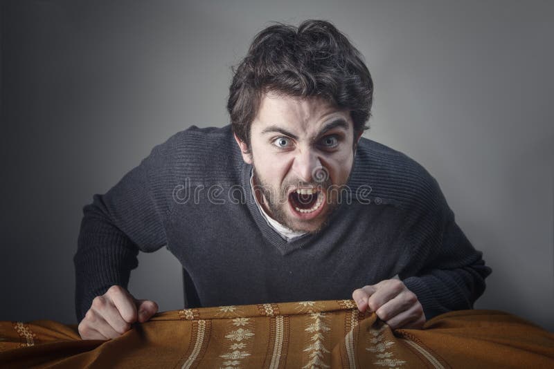 Man yelling angry stock photo. Image of aggression, emotion - 48826008