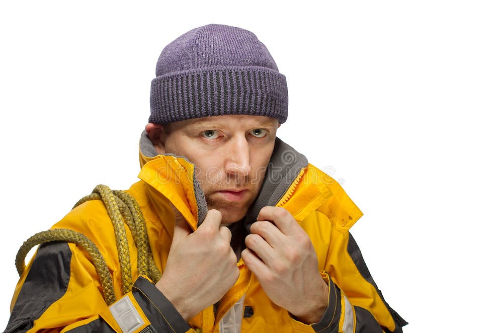 Man in yellow jacket stock image. Image of winter, jacket - 38111809