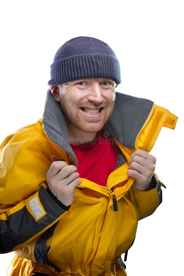 Man in yellow jacket stock photo. Image of smile, jacket - 38112038