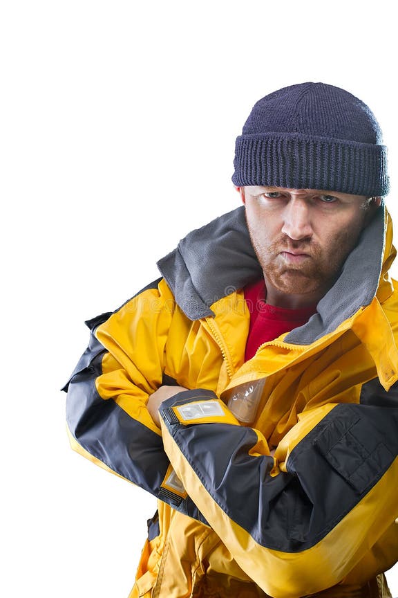 Man in yellow jacket stock photo. Image of uncommunicative - 38112120