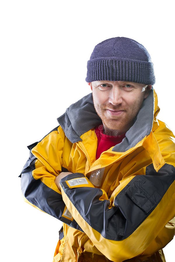 Man in yellow jacket stock photo. Image of rain, human - 38112152
