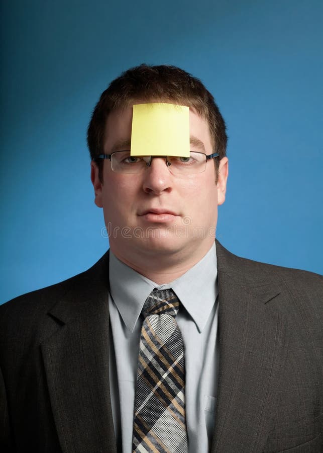 Businessman with Reminder Notes Stock Image - Image of business ...