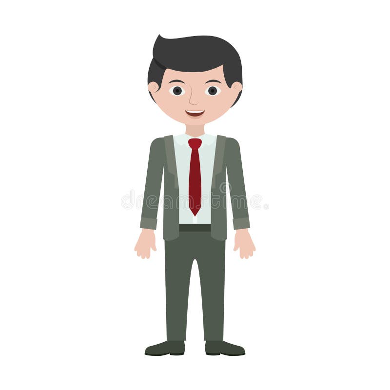 Man young with formal suit stock vector. Illustration of people - 80950394