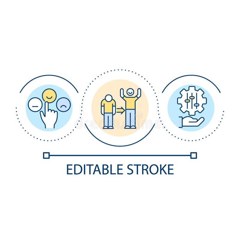 Manage Emotions Loop Concept Icon Stock Vector - Illustration of ...