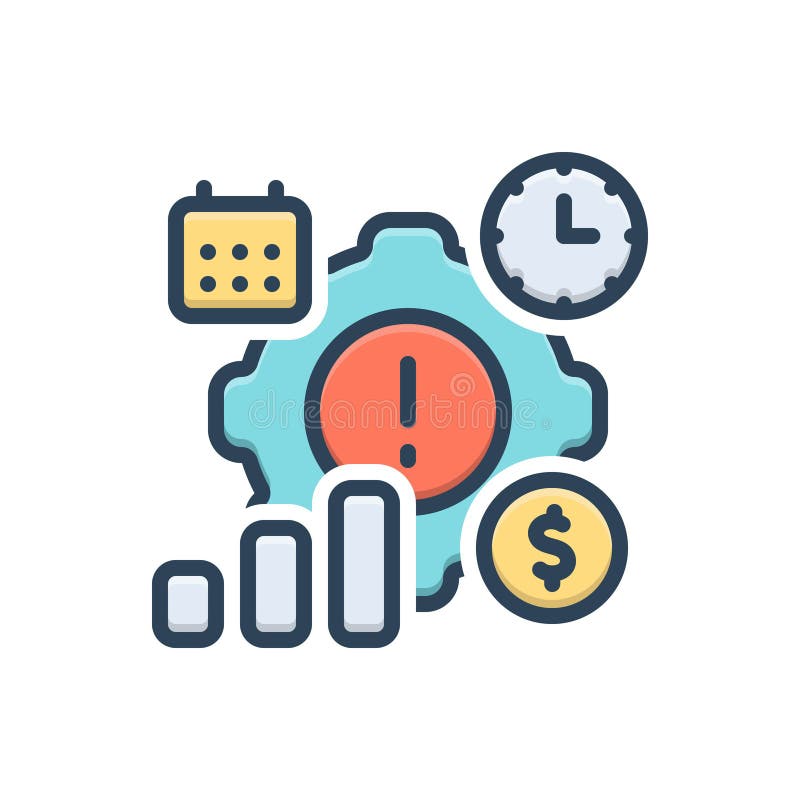 Color Illustration Icon for Manage, Setting and Time Stock Vector ...