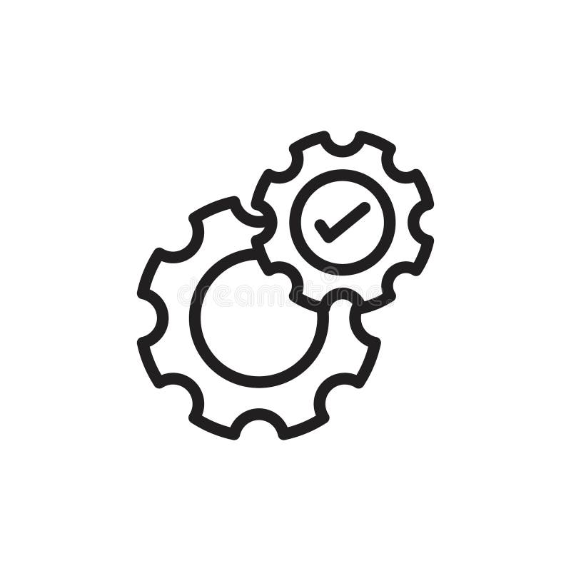 Manage Icon Thin Line Flat Illustration Stock Vector - Illustration of ...