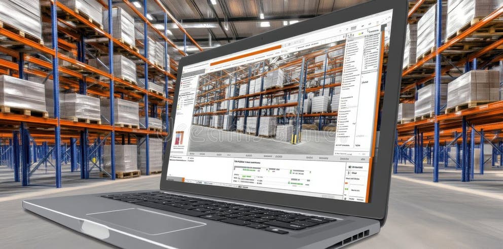 Manage Inventory with System on Computer and Automation Concept Stock ...