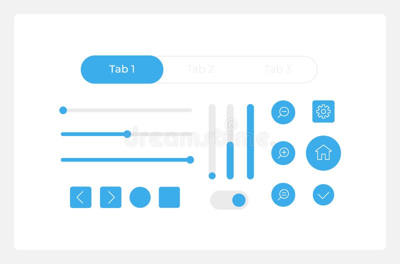 Manage Options Ui Elements Kit Stock Vector Illustration Of Digital