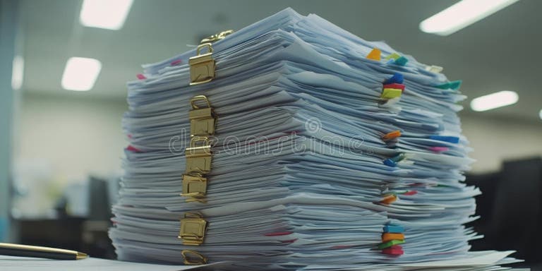 Manage Paperwork and Organizing Document with Paper Clutter in Office ...