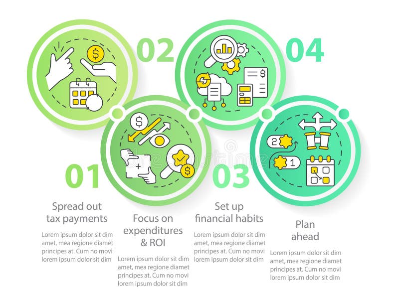 Manage Small Business Finance Guide Green Circle Infographic Template ...