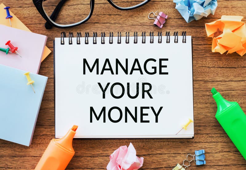 Manage Your Money is Shown on a Business Photo Using the Text Stock ...