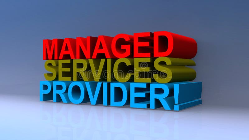 Managed Services Provider on Blue Stock Illustration - Illustration of ...