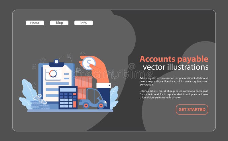 Management of Accounts Payable Process. Stock Vector - Illustration of ...