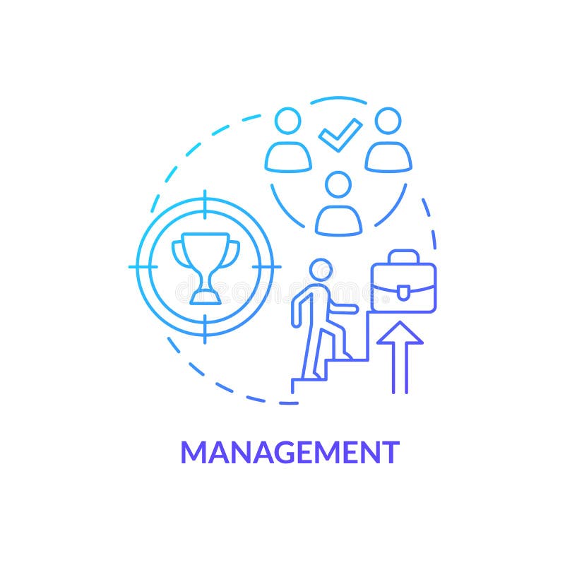 Management Blue Gradient Concept Icon Stock Vector - Illustration of ...