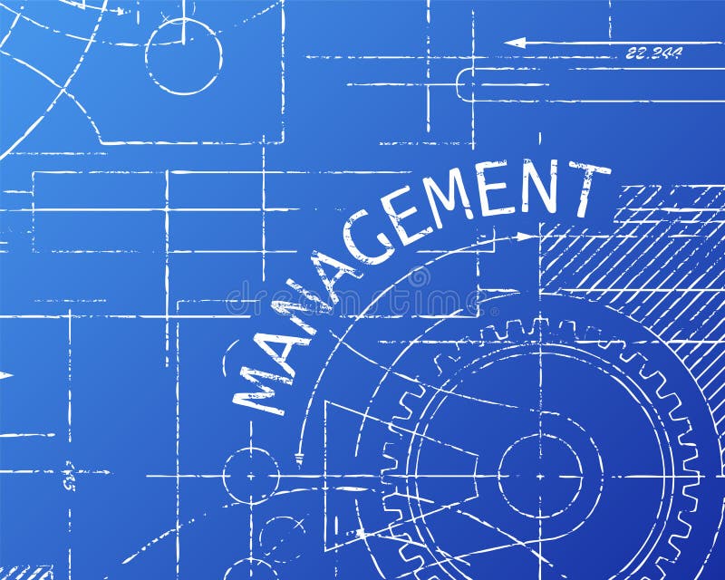 Management Blueprint Machine Stock Vector - Illustration of wheel ...