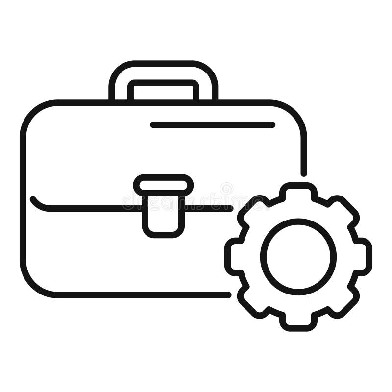 Management Case Icon Outline Vector. Study Finance Stock Vector ...