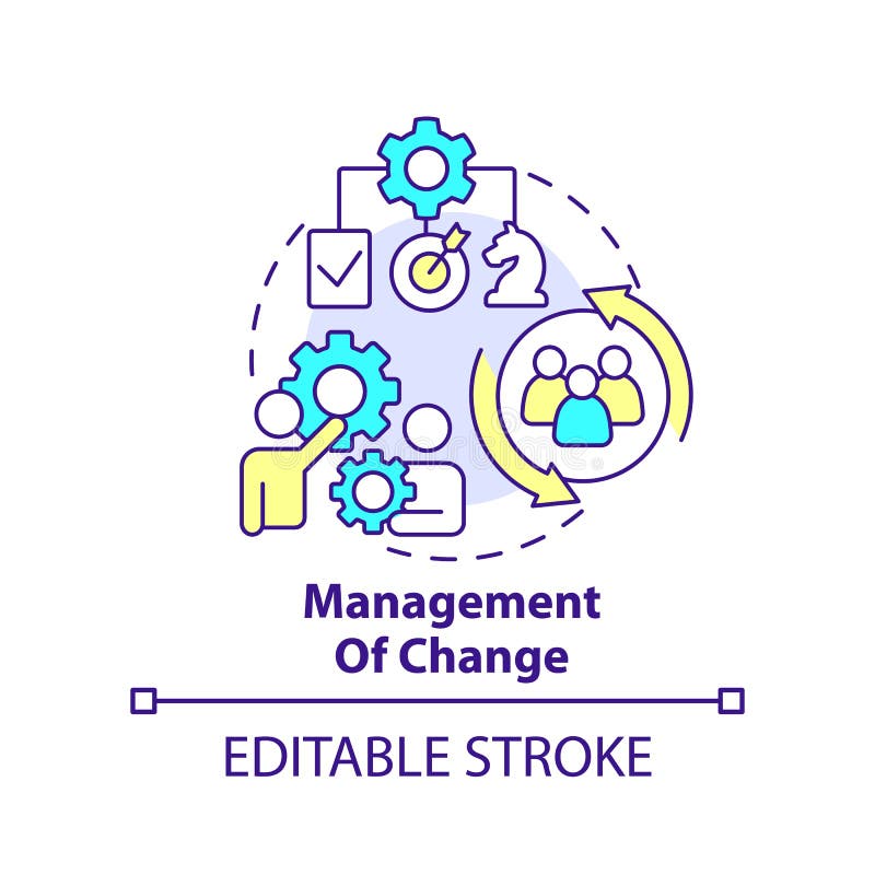 Management of Change Concept Icon Stock Vector - Illustration of line ...