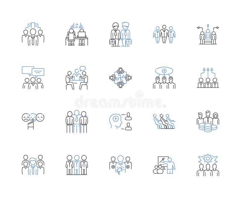 Management Colleguages Outline Icons Collection. Management, Colleges ...