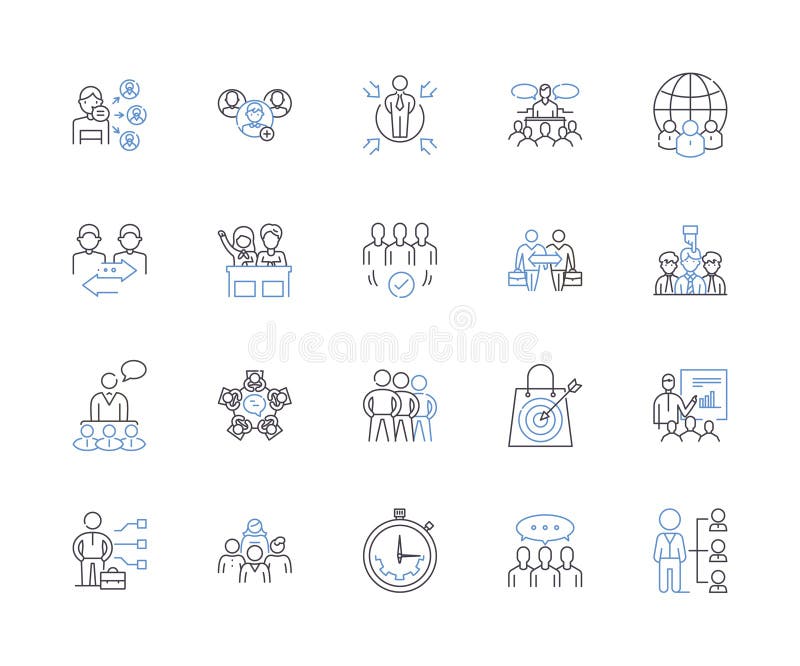 Management Colleguages Outline Icons Collection. Management, Colleges ...
