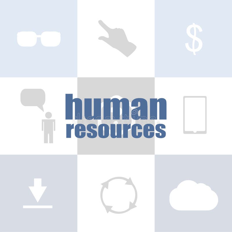 Management Concept. Human Resources Text Stock Illustration ...