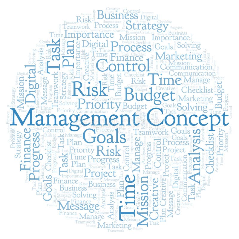 Management Concept Word Cloud, Made with Text only. Stock Illustration ...