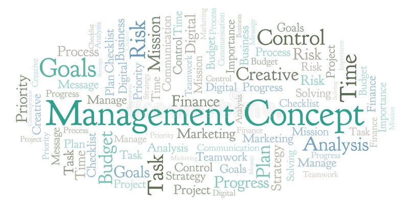 Management Concept Word Cloud, Made with Text only. Stock Illustration ...