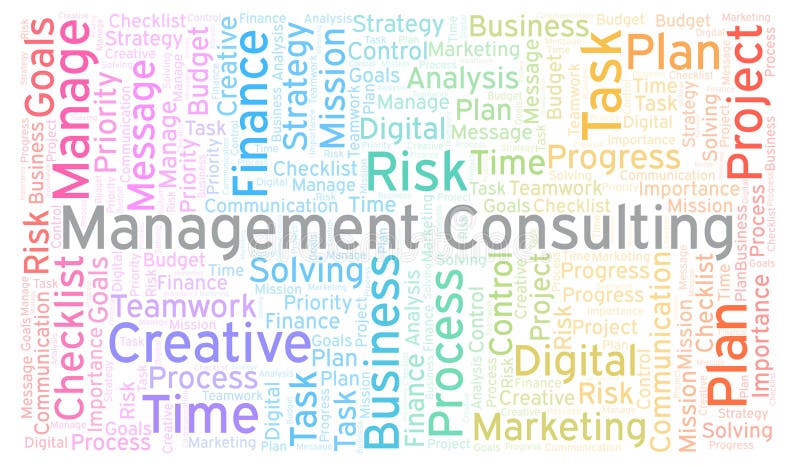 Management Consulting Word Cloud, Made with Text only. Stock ...