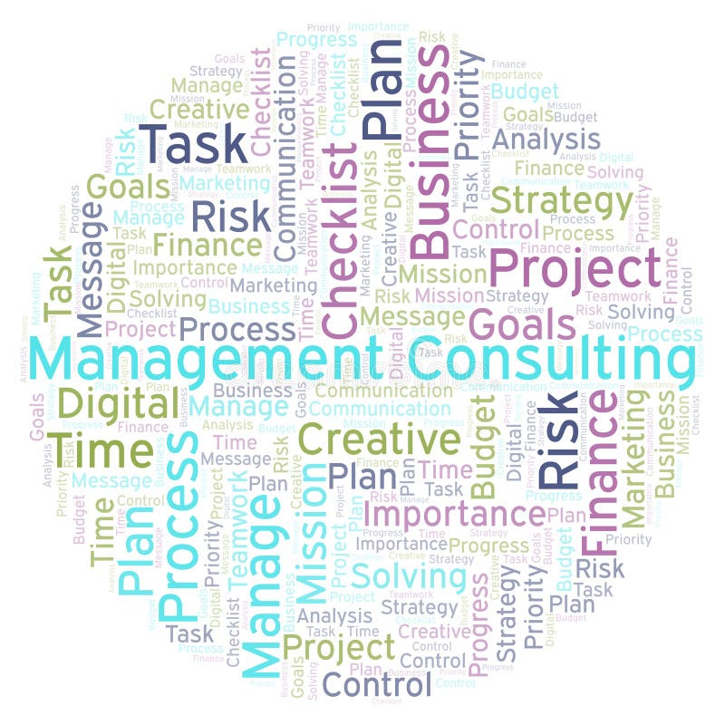Management Consulting Word Cloud, Made with Text only. Stock ...