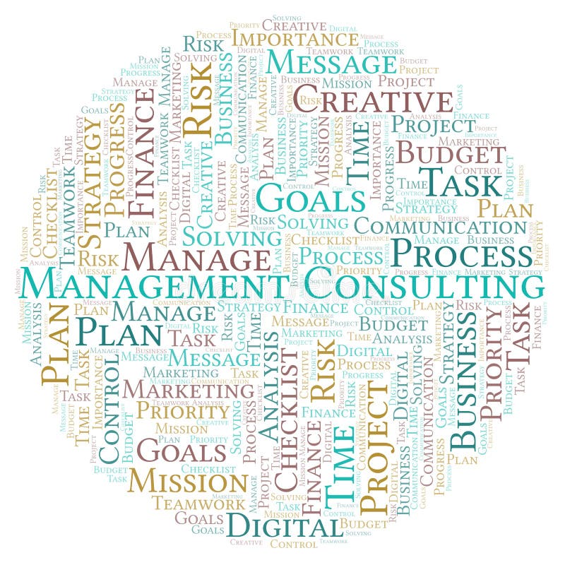 Management Consulting Word Cloud, Made with Text only. Stock ...