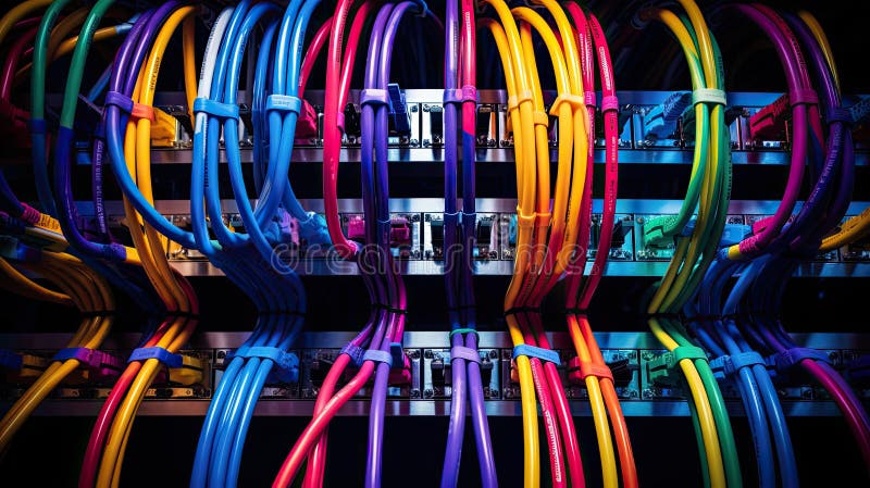 Management Data Center Cables Stock Illustration - Illustration of ...