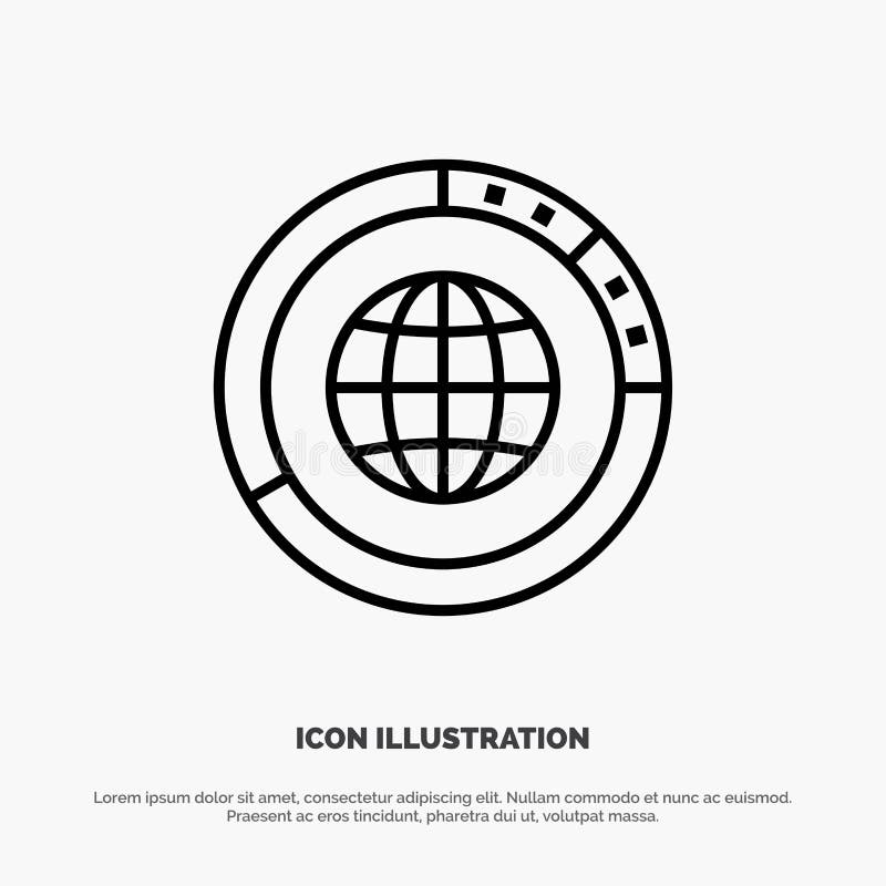 Management, Data, Global, Globe, Resources, Statistics, World Line Icon ...