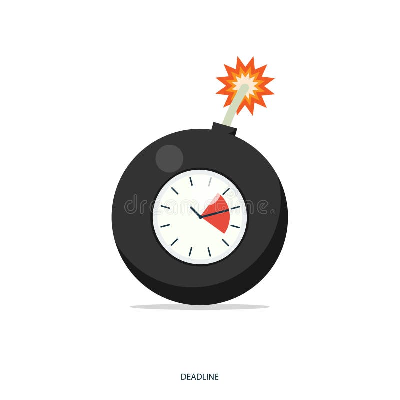 Deadline time bomb vector stock vector. Illustration of attack - 129993107