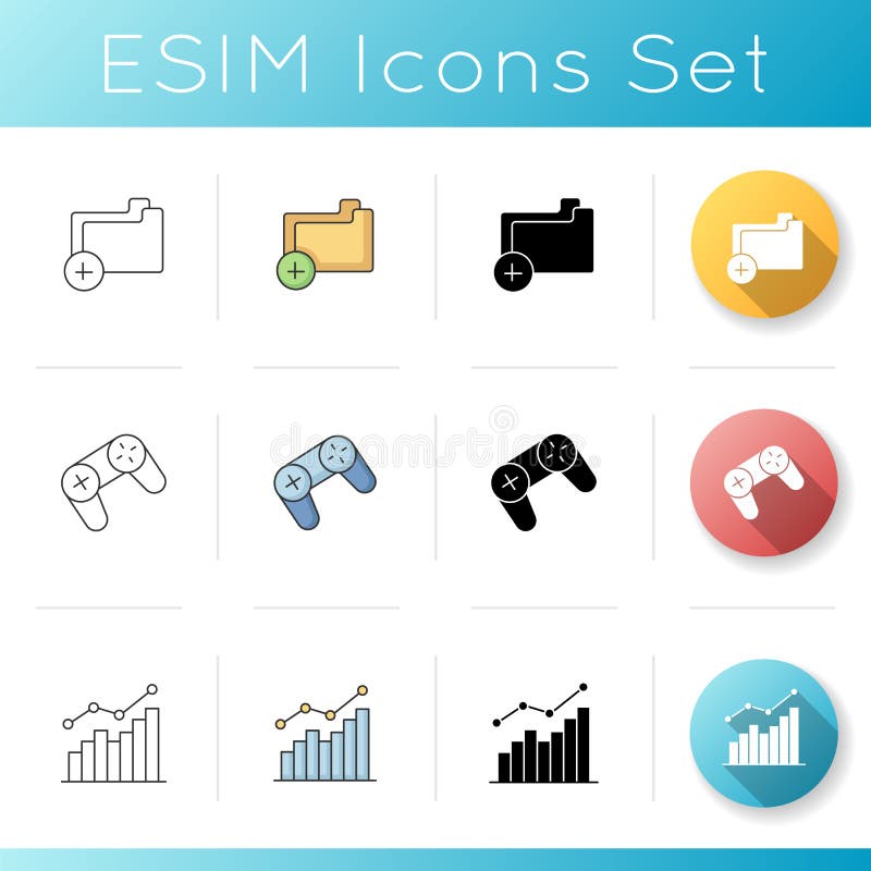 Management Elements Icons Set Stock Vector - Illustration of logo, home ...