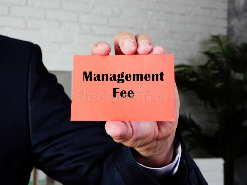 Management Fee Inscription on the Sheet Stock Image - Image of concept ...