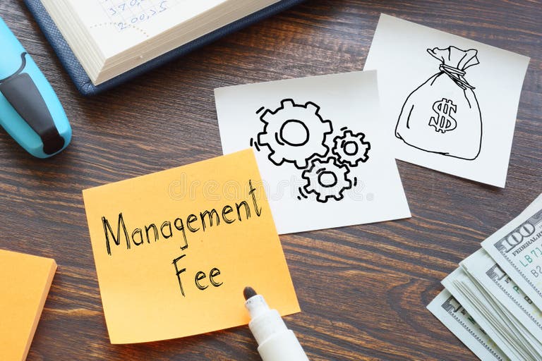Management Fee is Shown on the Business Photo Using the Text Stock ...