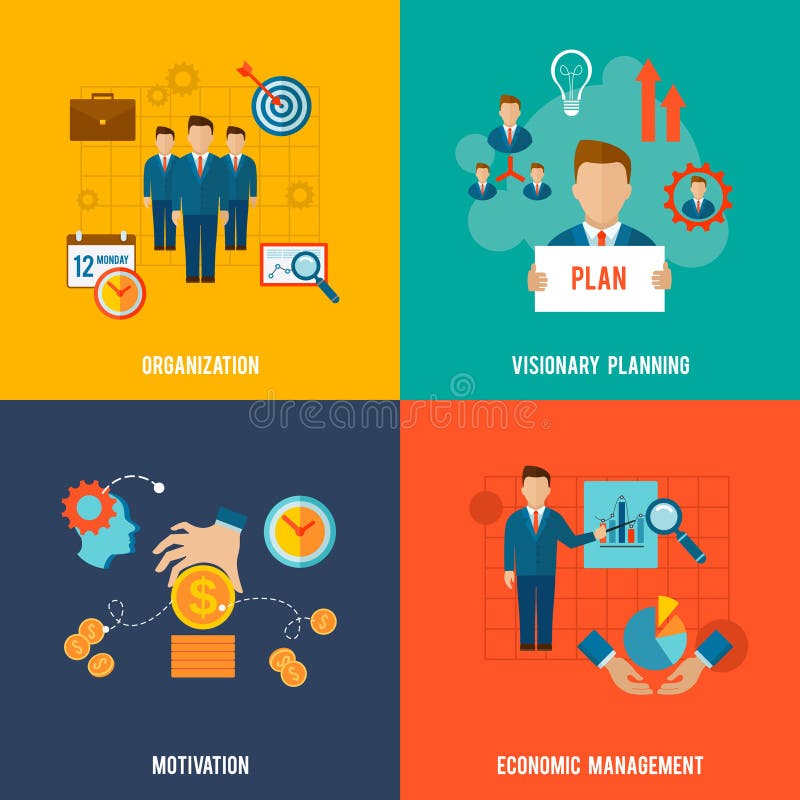 Management Flat Set stock vector. Illustration of employee - 62331693