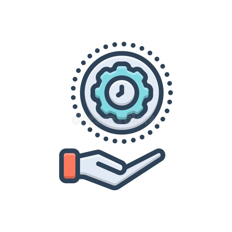 Color Illustration Icon for Management, Monograph and Concept Stock ...