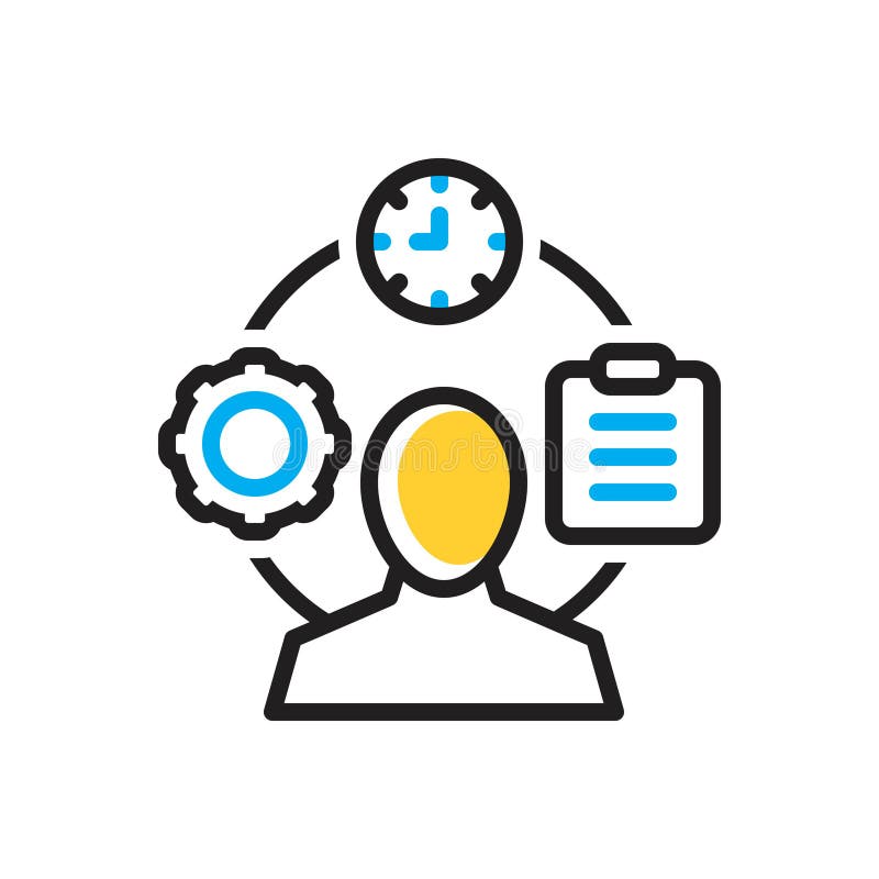 Multi Color Icon for Management, Monograph and Folder Stock Vector ...