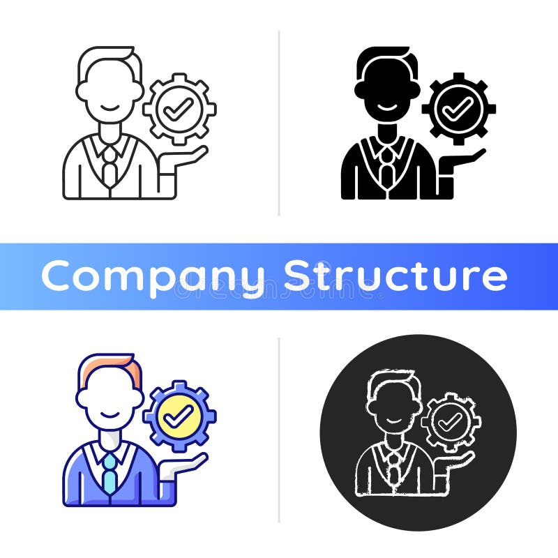 Management icon stock vector. Illustration of vector - 208167447