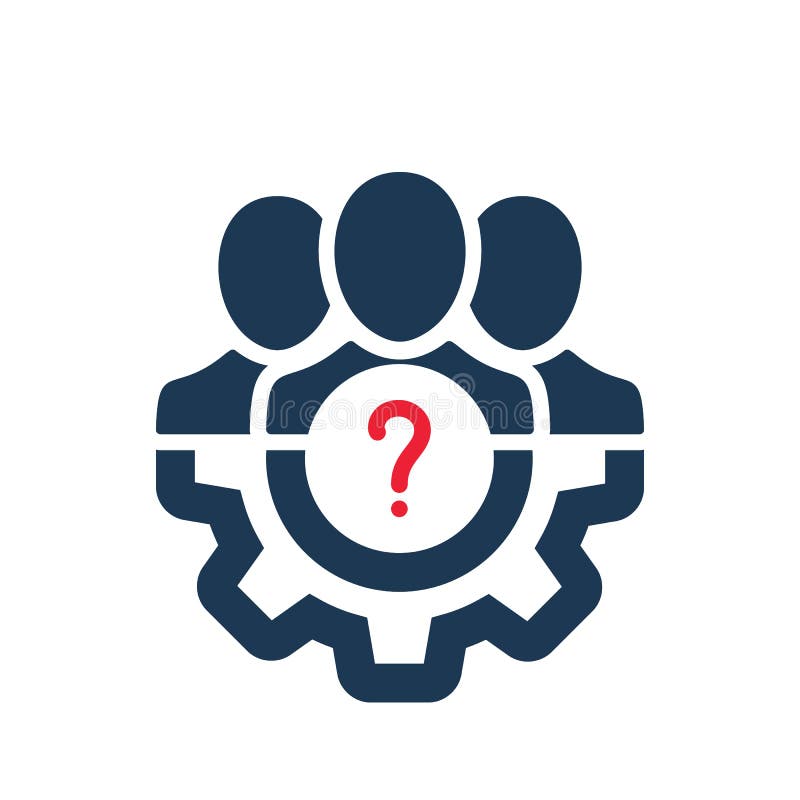 Management Icon with Question Mark. Management Icon and Help, How To ...